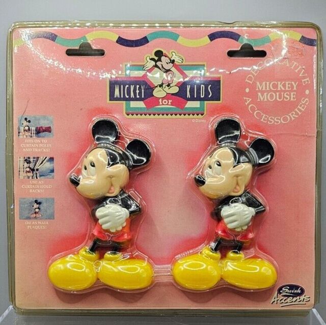 Vintage Disney Mickey For Kids Mickey Mouse Swish Curtain Pole Ends by ...