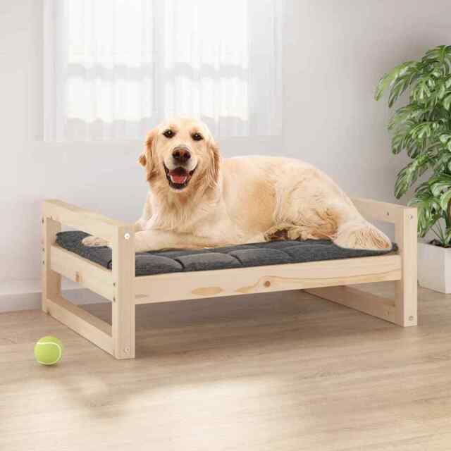 Solid Pine Wood Dog Bed Wooden Pet Sofa Dog Couch Multi Colours/sizes ...