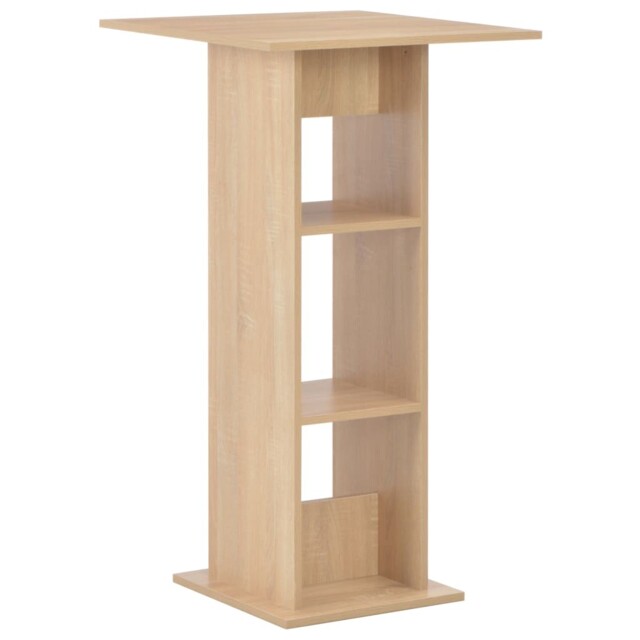 Bar Table With Shelf Classic Pub 60x60x110cm Chipboard Multi Colours by ...