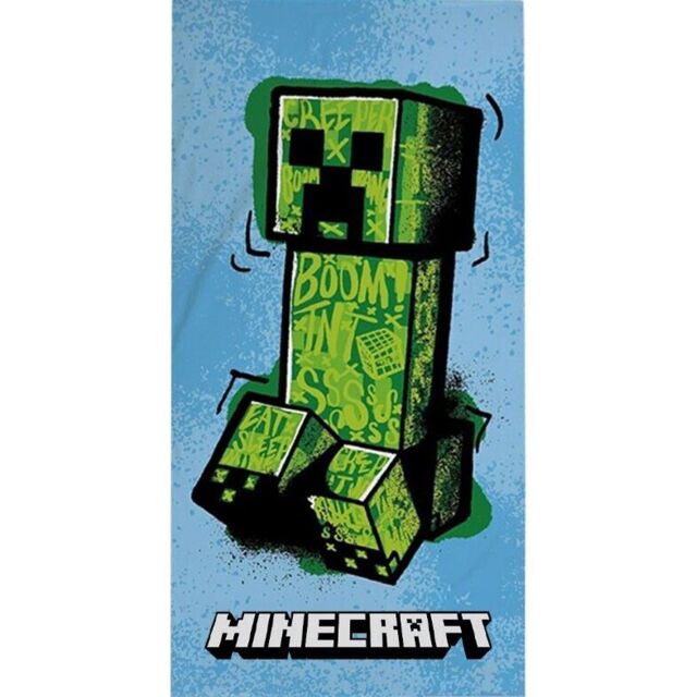 Minecraft Hostile Mob Creeper Bath Beach Towel 140 X 70 Cm 100% Cotton ...
