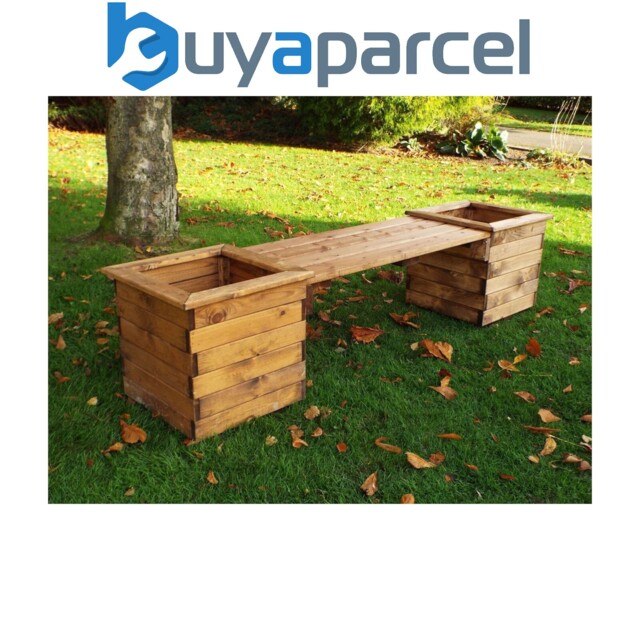 Charles Taylor Wooden Garden Square Raised Planter Bench Seat by eBay ...