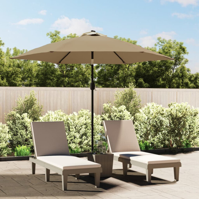 Outdoor Parasol With Metal Pole Garden Patio Umbrella Canopy Shade by ...