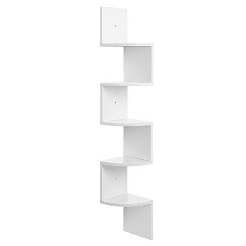 Vasagle Lbc20wt Corner Shelf, Wall Shelf, Zigzag Shaped Shelf, by eBay ...