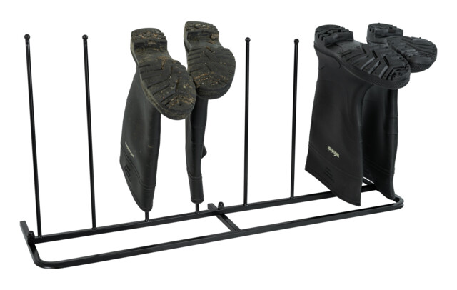 Woodside Steel Wellington Boot Rack 4 Pairs Walking Shoe Storage Stand ...