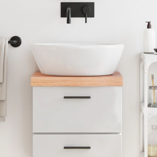 Bathroom Countertop Vanity Top Wash Basin Worktop Treated Solid Wood by ...