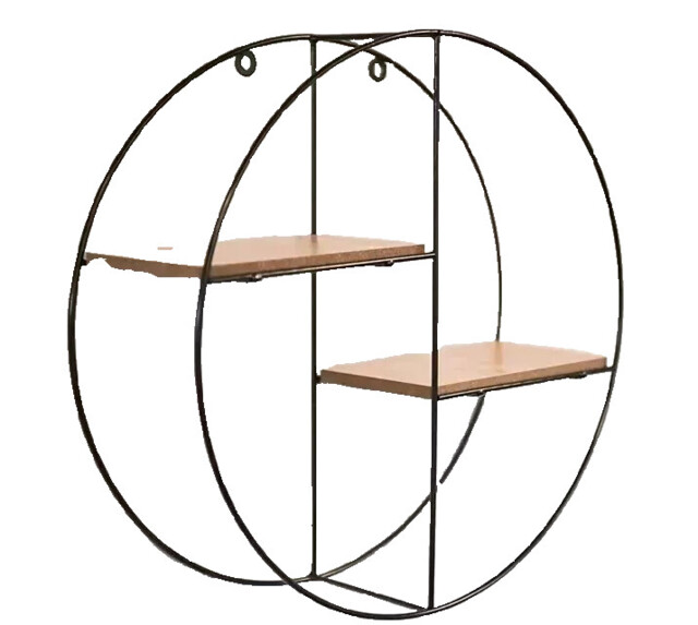 Metal Wire Wall Shelf Home Decor Storage Floating Round Multi-section ...