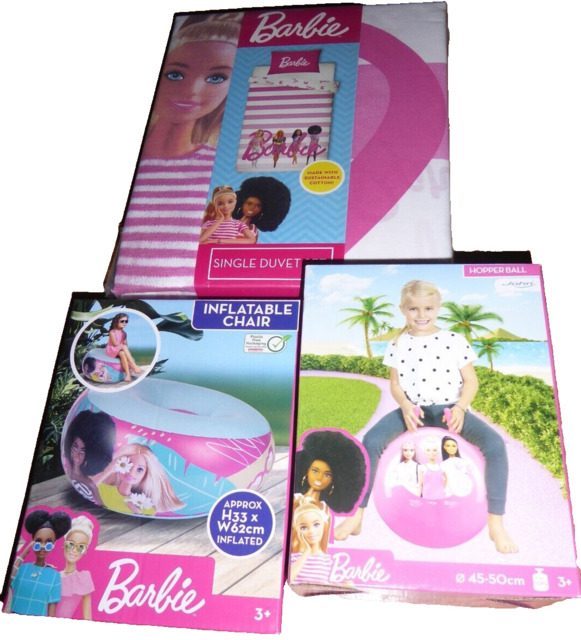 Barbie 'sweet' Pink White Single Duvet Cover Set, Hopper Ball & by eBay ...