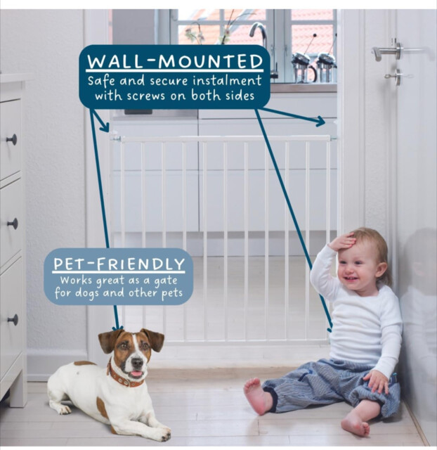 Baby Dan No Trip Metal Safety Stair Gate - White by eBay | ufurnish.com