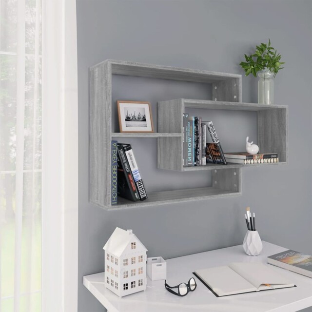 Wall Shelves Floating Rack Display Shelf Bookshelf Engineered Wood by ...