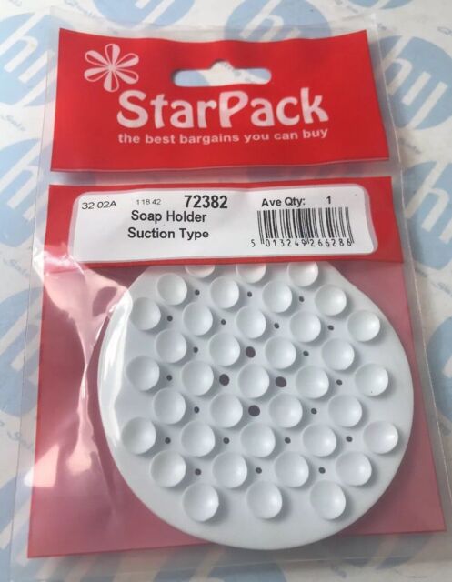 Soap Holder Rubber White Suction Grip Kitchen Bathroom Anti Slip by ...