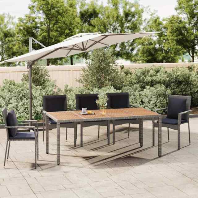 Garden Table With Wooden Top Coffee Table Outdoor End Table Poly by ...