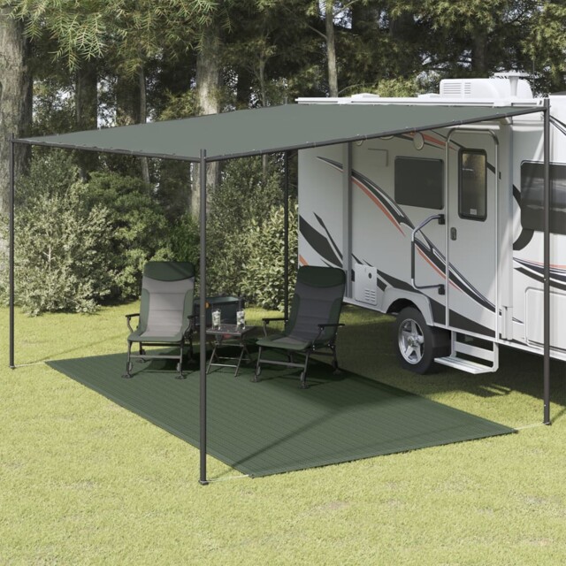 Tent Carpet 200x400 Cm Dark Green Outdoor Camping Hiking Rug Patio by ...