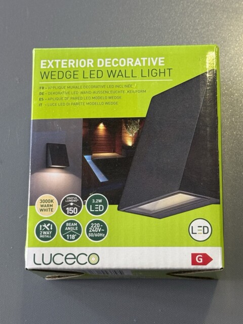 Luceco Exterior Decorative Wedge Led Wall Light by eBay | ufurnish.com