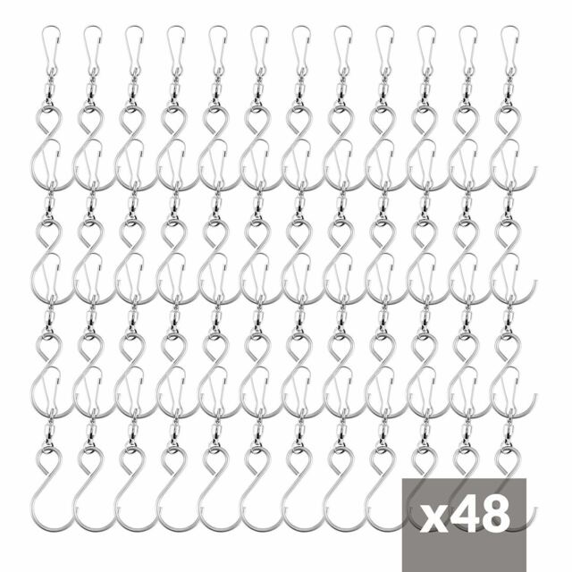 Pack Of 48 Heavy Duty Hanging Stainless Steel S Shaped Swivel Hook by ...