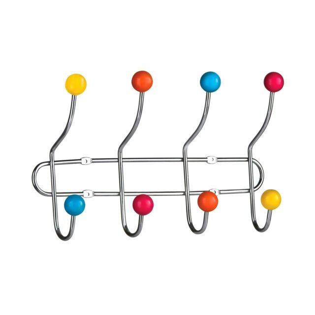 Retro Atomic Coat Hook Multi Coloured Storage Solution Furniture Metal ...