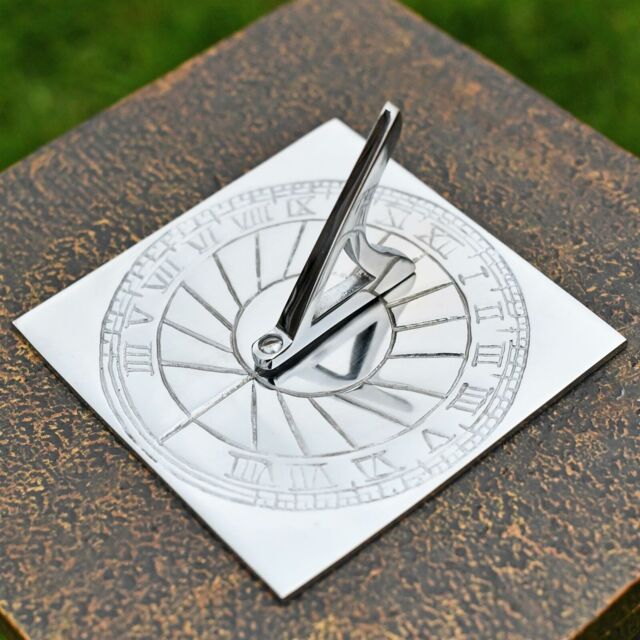 Bright Chrome Rising Sun Garden Sundial 120mm In Diameter by eBay ...