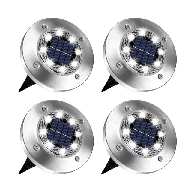 Led Solar Power Ground Lights Outdoor Garden Lawn Path Lamp Floor by ...