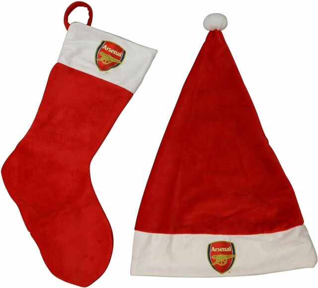 Arsenal Hat & Stocking Set - Xmas Football Club Gift Official License ...