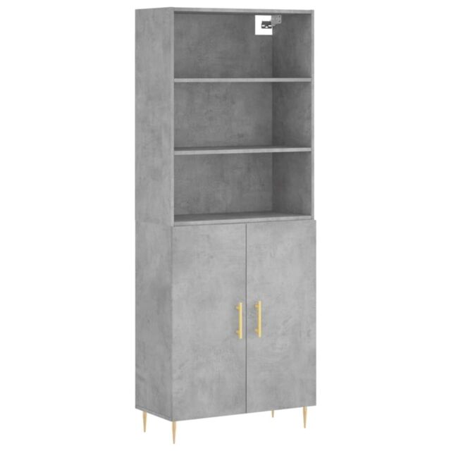 Highboard Sideboard Cabinet Home Storage Tall Cupboard Organizer Unit ...