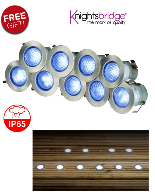Knightsbridge Kit16b Ip65 230v Blue Led Decking Light Kit Pack Of 10 by ...