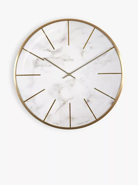 Acctim Luxe Metal Analogue Quartz Wall Clock, 39cm, Brushed Brass - by ...