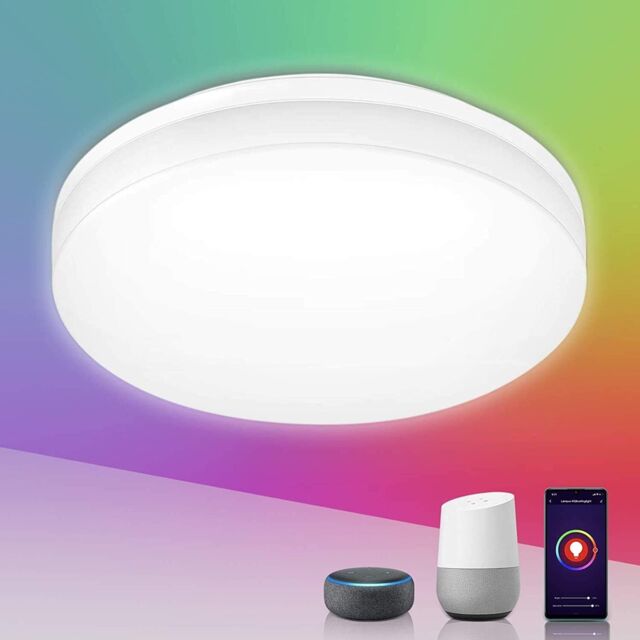 Lepro Smart Led Ceiling Light Dimmable, Rgb Colour Changing Ceiling by ...