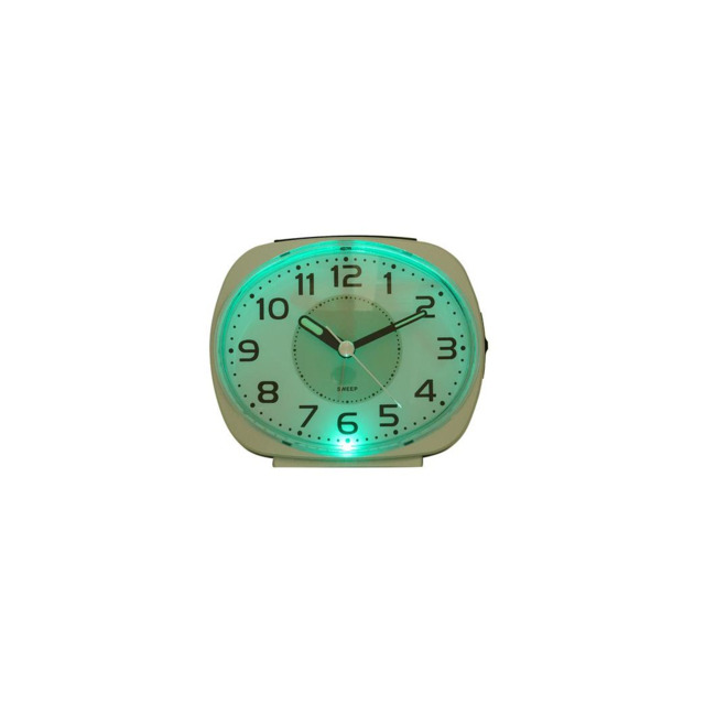 Widdop Silent Sweep Oval Blinking Face Alarm Clock Silver by eBay ...