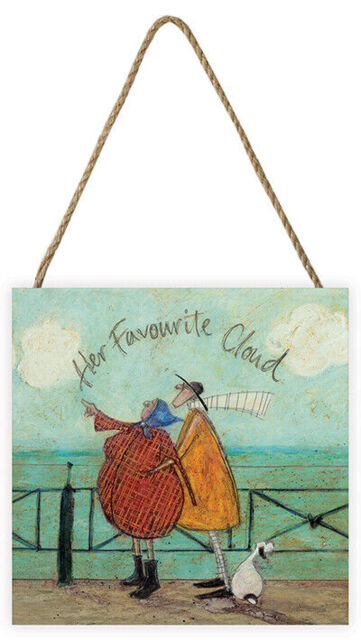Sam Toft - Her Favourite Cloud - Wooden Block Wall Art 20 X 20 X 3cm by ...
