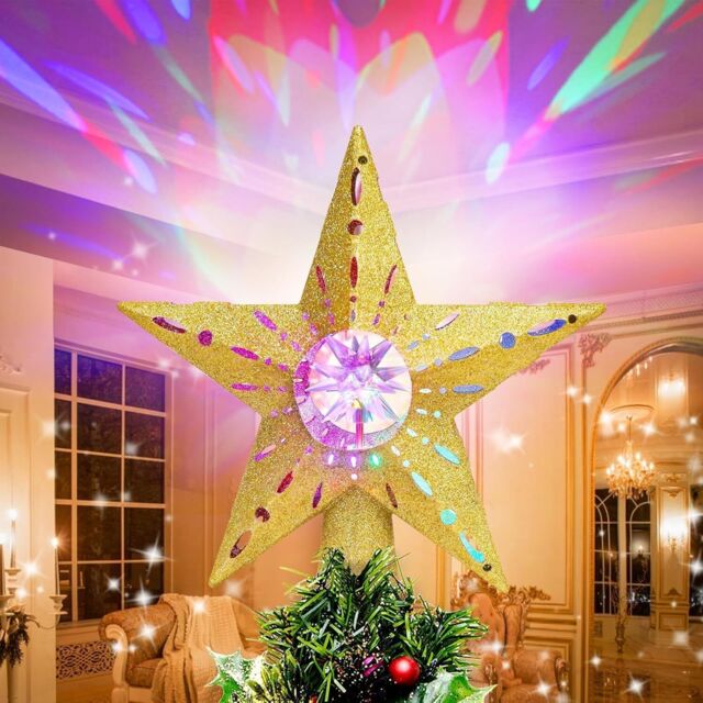 Quntis Christmas Tree Topper Star With 3d Stereoscopic Rotating by eBay ...