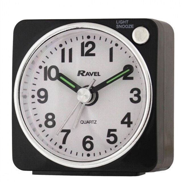 Ravel Quartz Mini Travel Alarm Clock Silent Sweep Rc018 12 Month by ...