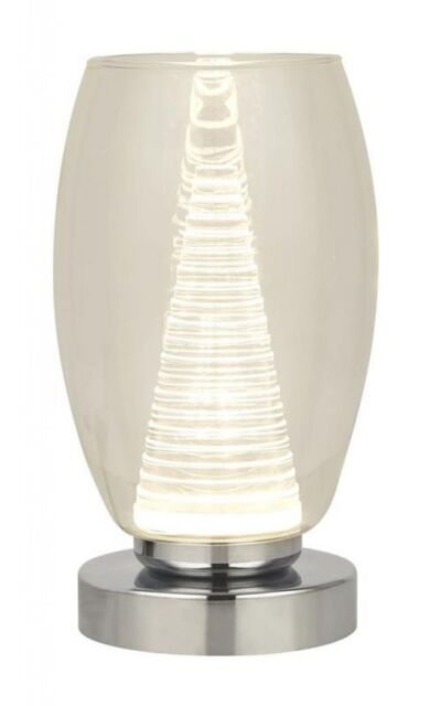 Searchlight 97293-1cl Cyclone Led Table Light, Chrome, Clear Glass by ...
