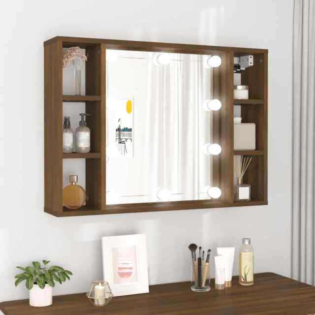Mirror Cabinet With Led Washroom Storage Cabinet Bathroom Vanity Unit ...