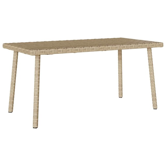 Garden Coffee Table Rectangular Light Grey 40x40x37 Cm Poly Rattan by ...