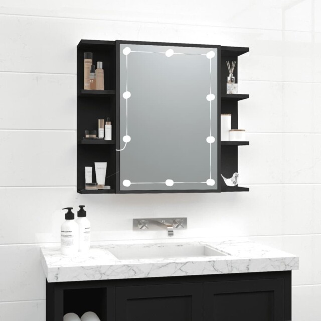 Mirror Cabinet With Led Washroom Storage Cabinet Bathroom Vanity Unit ...