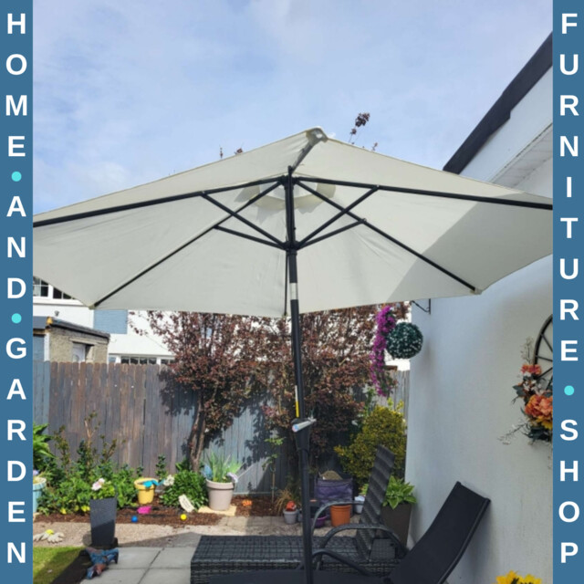 Parasol Sun Shade Uv-resistant With Push Button Tilt & Crank Handle by ...