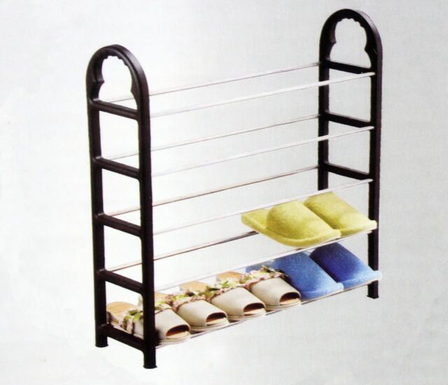 5 Tier Holds 15 Pairs White Large Wire Shoe Rack Storage Stand by eBay ...