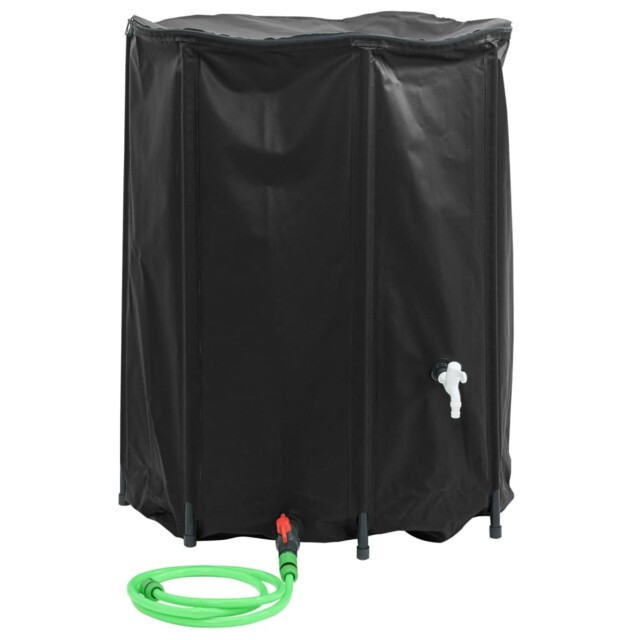 Collapsible 750l Black Pvc Water Tank With Tap For Garden & Home Use by ...