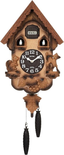 Rhythm Cuckoo Punky R Wall Clock Authentic Bellows Mechanism Wooden by ...