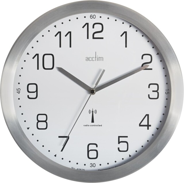 Acctim 74337 Mason Radio Controlled Wall Clock, Silver by eBay ...