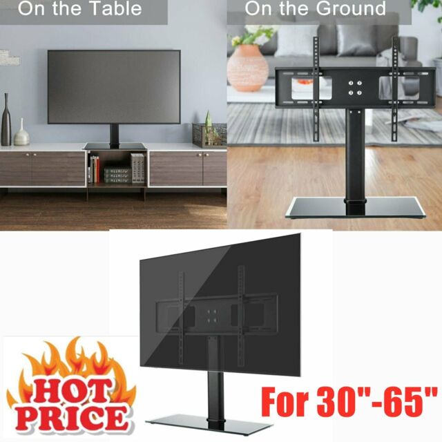 Universal Tv Stand Bracket Desk Top Monitor Table Mount Vesa For 30-65 ...