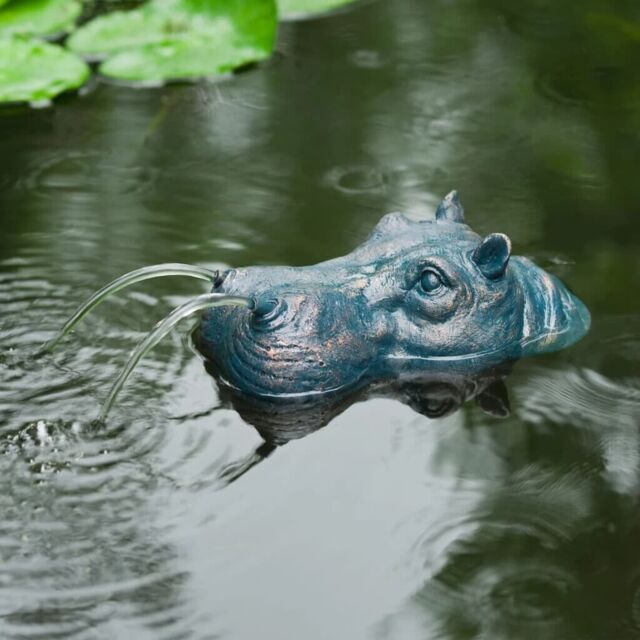 Ubbink Floating Spitter Garden Fountain Hippo by eBay | ufurnish.com