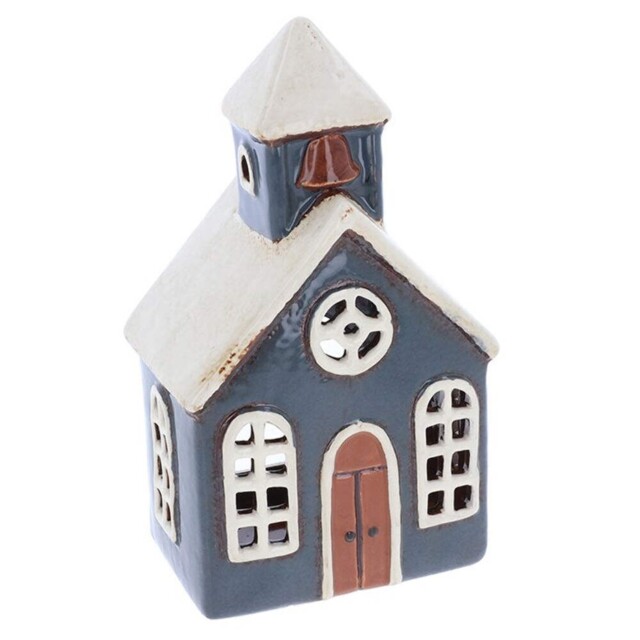 Village Pottery Church With Bell Tealight Holder - Perfect Home & Gift ...