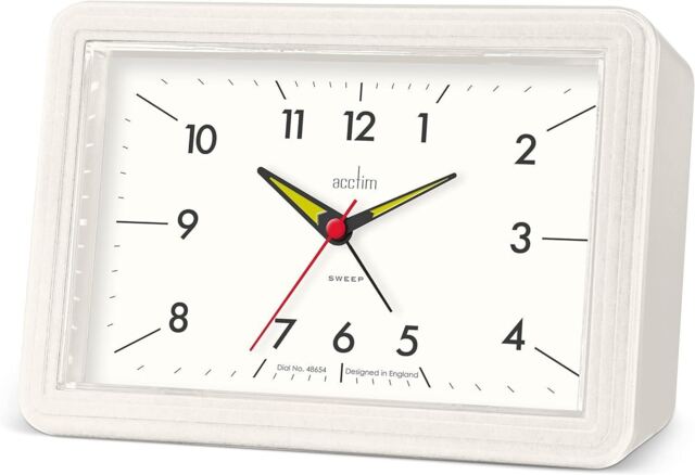 Acctim - Drake Alarm Clock, Analogue, Snooze & Non-ticking Sweep, by ...