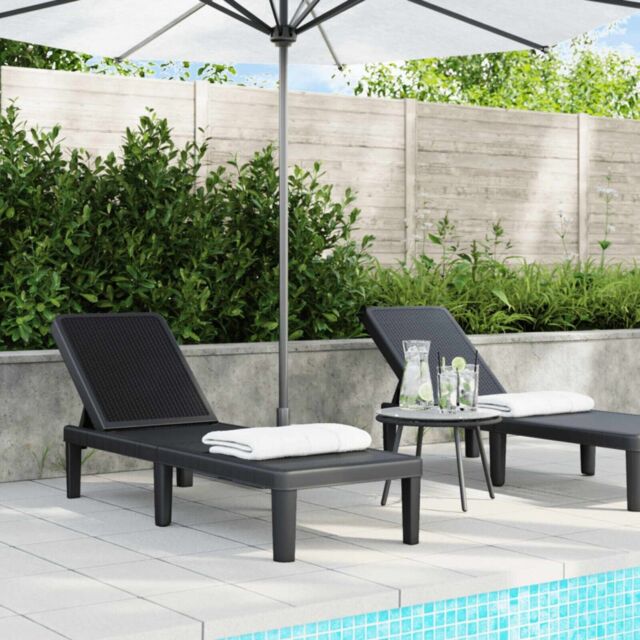 Sun Lounger Outdoor Lounge Bed Sun Bed Garden Daybed Polypropylene by ...