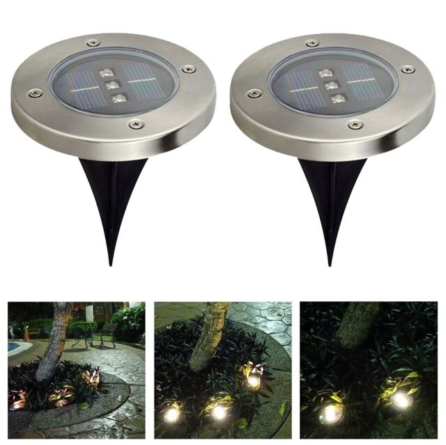 2 X 3 Led Solar Ground Light Floor Decking Patio Led Outdoor Lighting ...