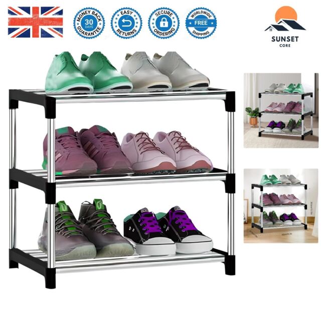 Shoe Rack Small Shoe Rack 3 Tier Mini Shoe Rack Footwear Storage Shoe ...