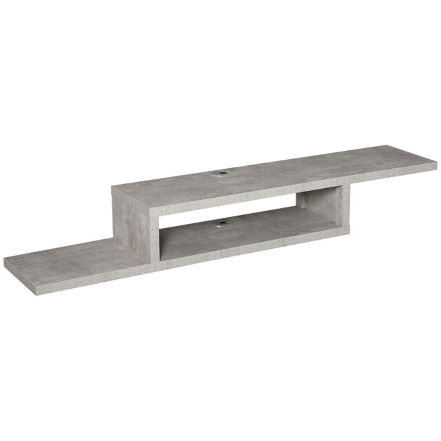 Homcom Wall Mounted Media Console, Floating Tv Stand Component Shelf by ...