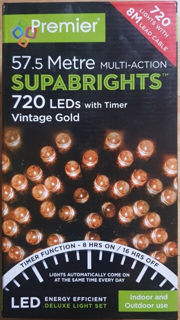 Premier 720 Led Multi-action Supabrights Christmas Tree Light Timer by ...
