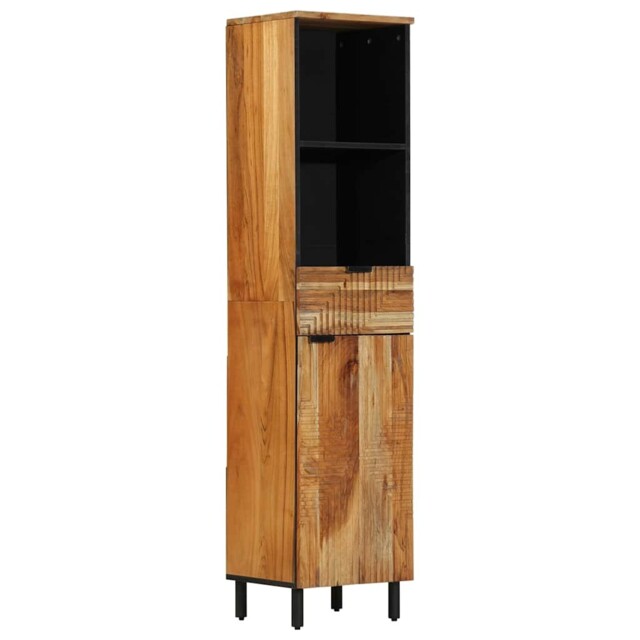 Bathroom Cabinet Brown Solid Wood Mango Restroom Storage Cabinet by ...