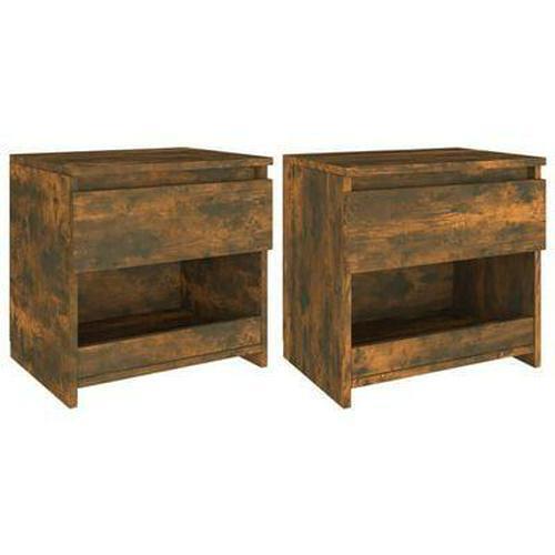 2 Bedside Cabinets Table With Storage Drawer Shelf Bedroom Nightstand ...